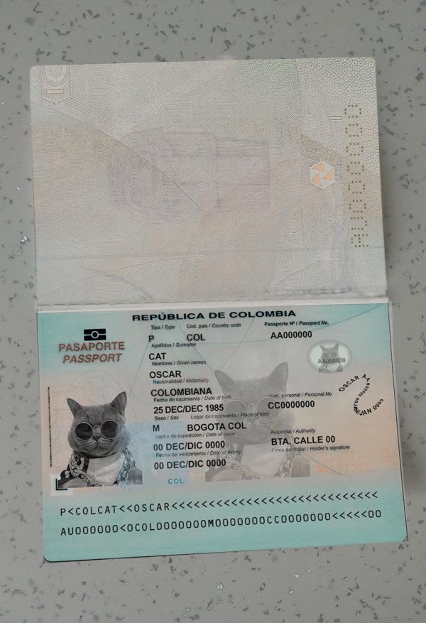 Columbia Passport Template - Drivers license template